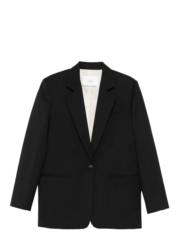 TELA Single-breasted Jacket - Black
