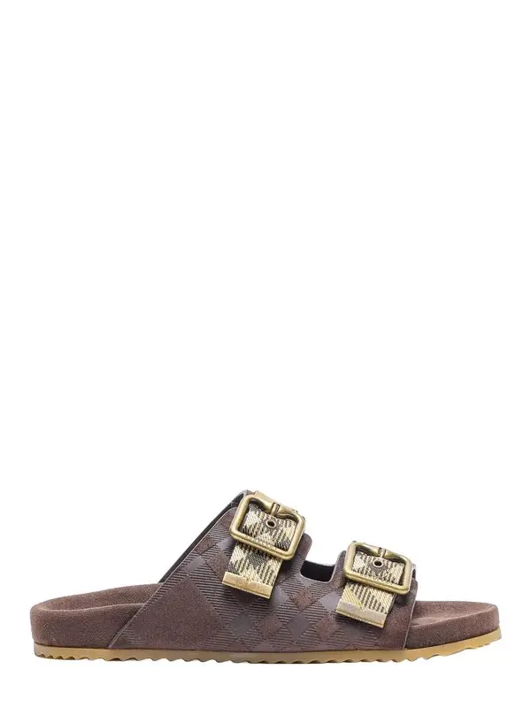 Burberry Urchin Check Sandals - Brown