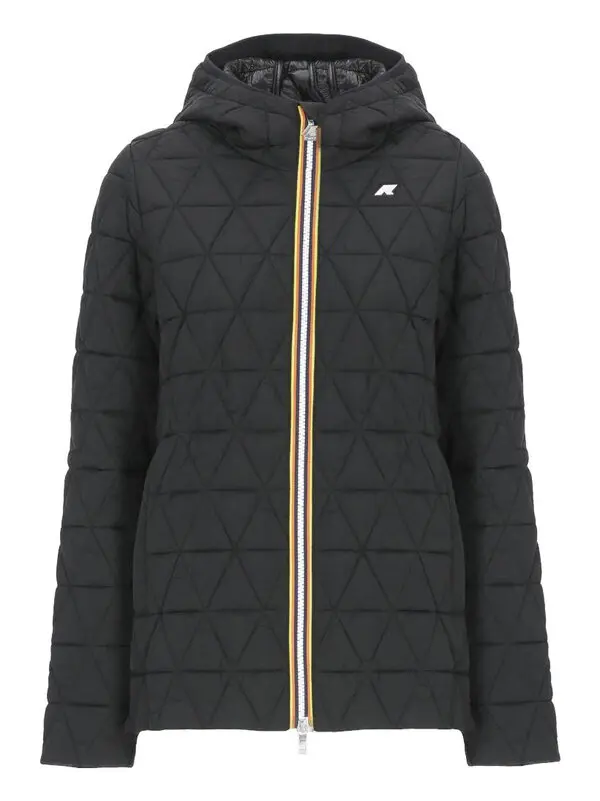 K-WAY Quilted Zip-up Jacket - Black
