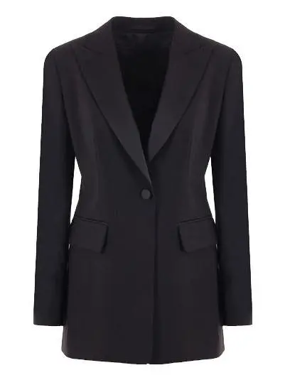 Max Mara Single-breasted Wool And Mohair Jacket - Black