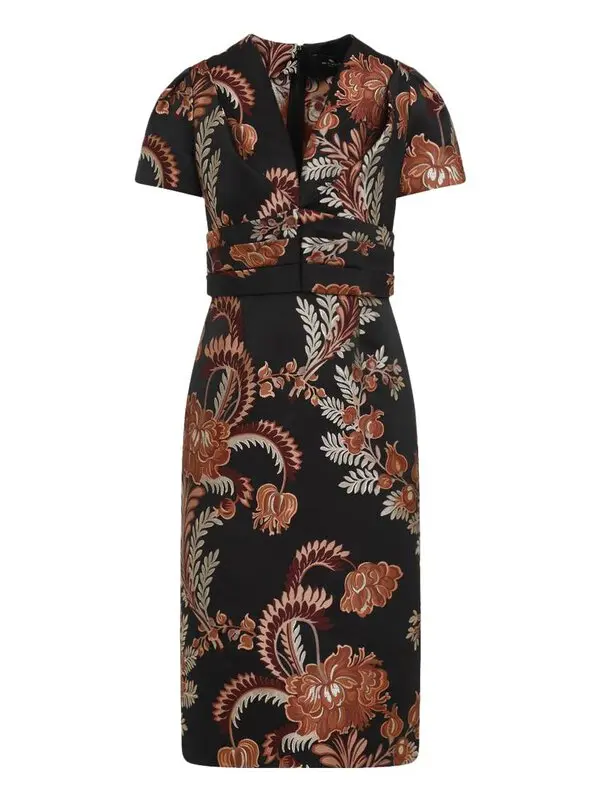 Etro Jacquard Long Dress - Black