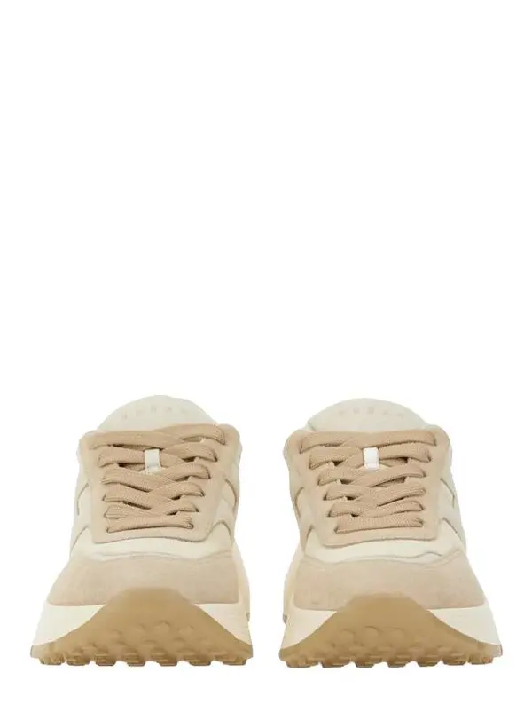 Hogan Leather Sneakers - Beige