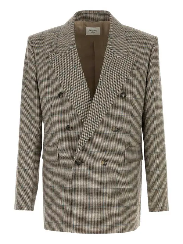 Saint Laurent Embroidered Wool Blazer - Multicolor