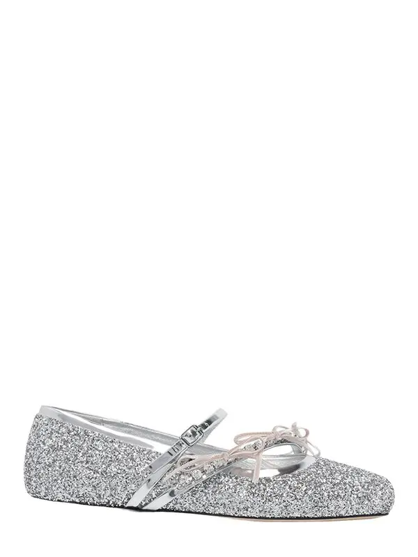 JIMMY CHOO Loli Ballerina Flats - Silver