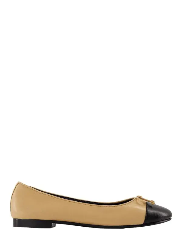 Tory Burch Cap Toe Ballerinas - Beige