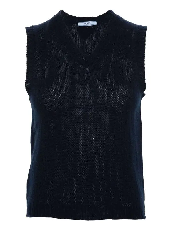 Prada Cashmere Knit Vest - Blue