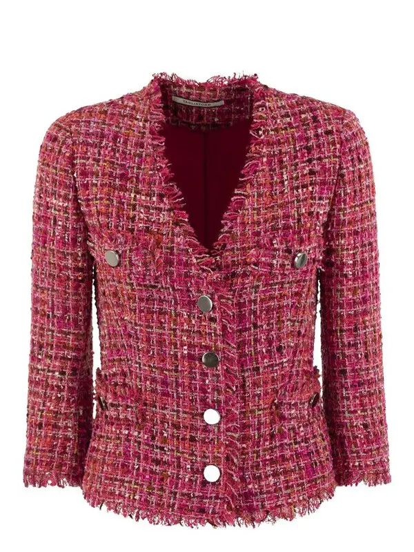 Tagliatore Dharma Tweed Jacket - Red