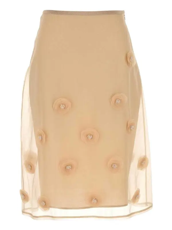 MAX MARA STUDIO Ombrosa Skirt - Beige O Tan