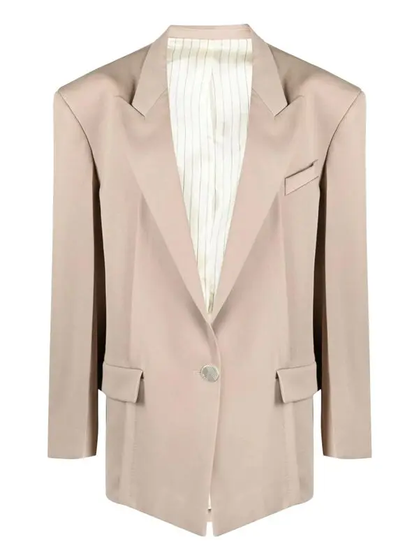 Attico Glen Oversized Blazer - Beige