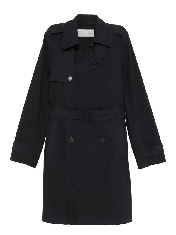 Dries Van Noten Double-breasted Coat - Blue
