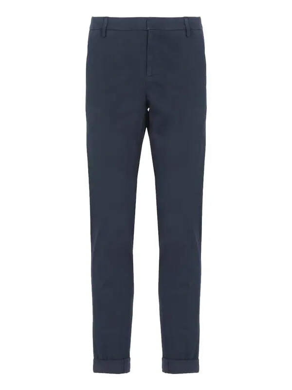 DONDUP Flat Front Trousers - Blue