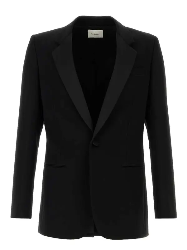 Saint Laurent Wool Blazer - Black