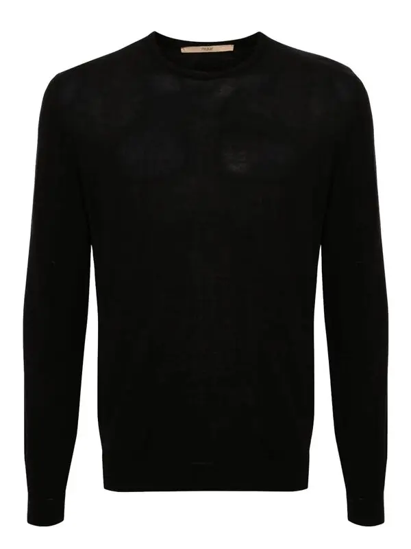 ROBERTO COLLINA Long Sleeve Crew Neck Sweater - Blue