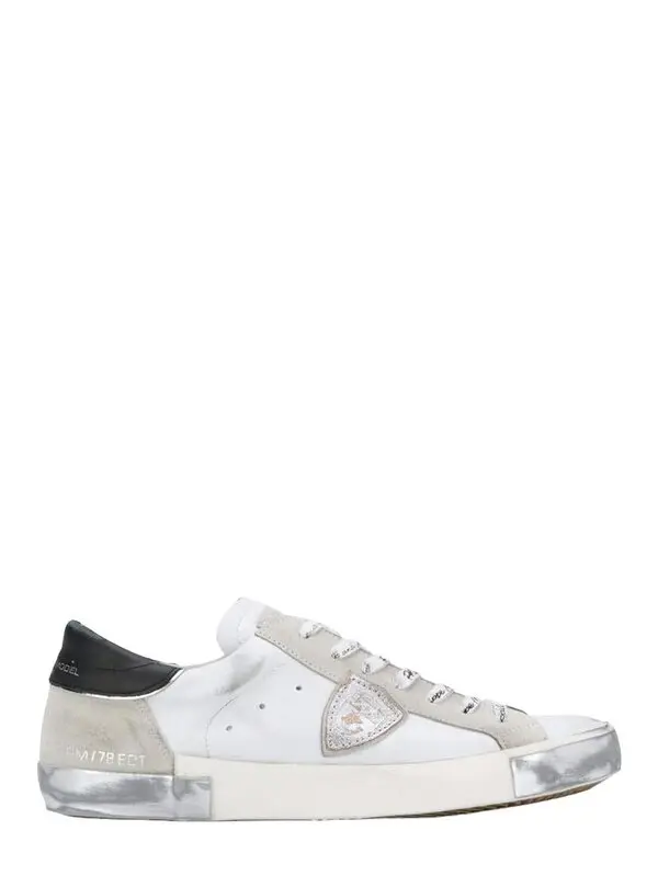 Philippe Model Lace-up Sneakers - Lamine''_blanc Argent