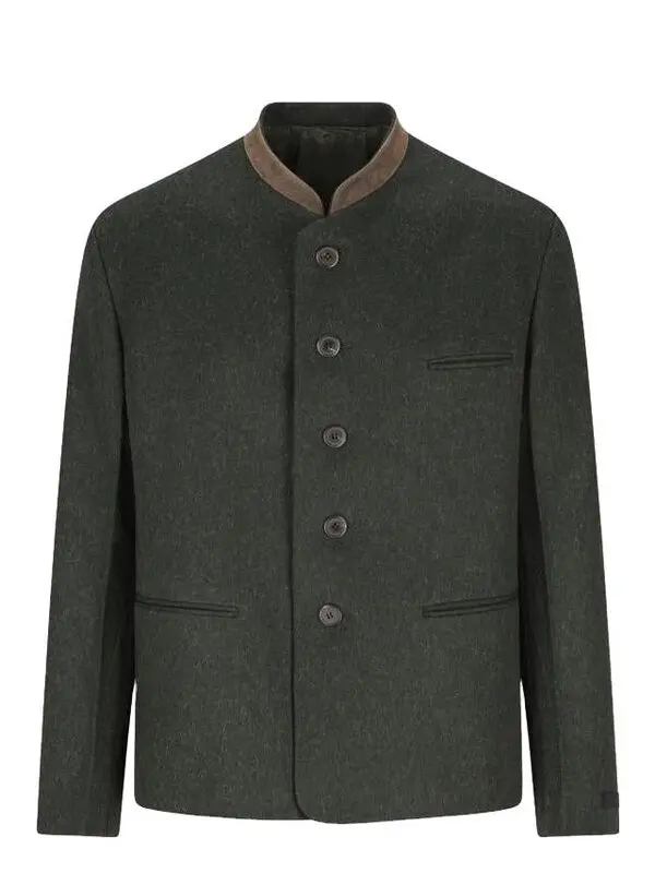 Prada Single-breasted Wool Jacket - Green