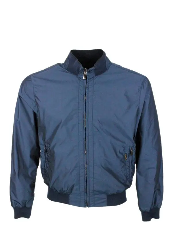 MOORER Reversible Bomber Jacket - Blue