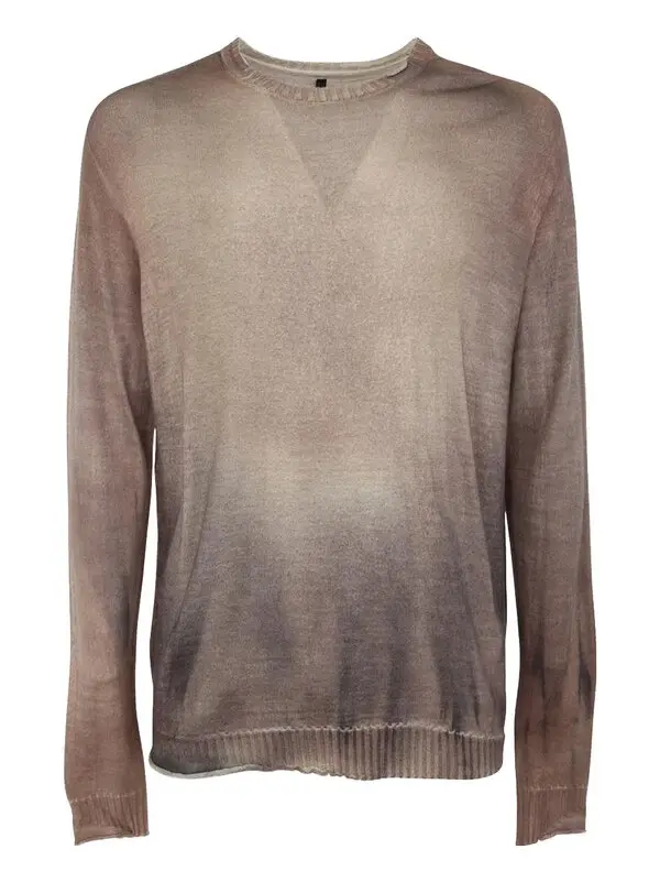 MD75 Wool Spray Crew Neck Sweater - Brown