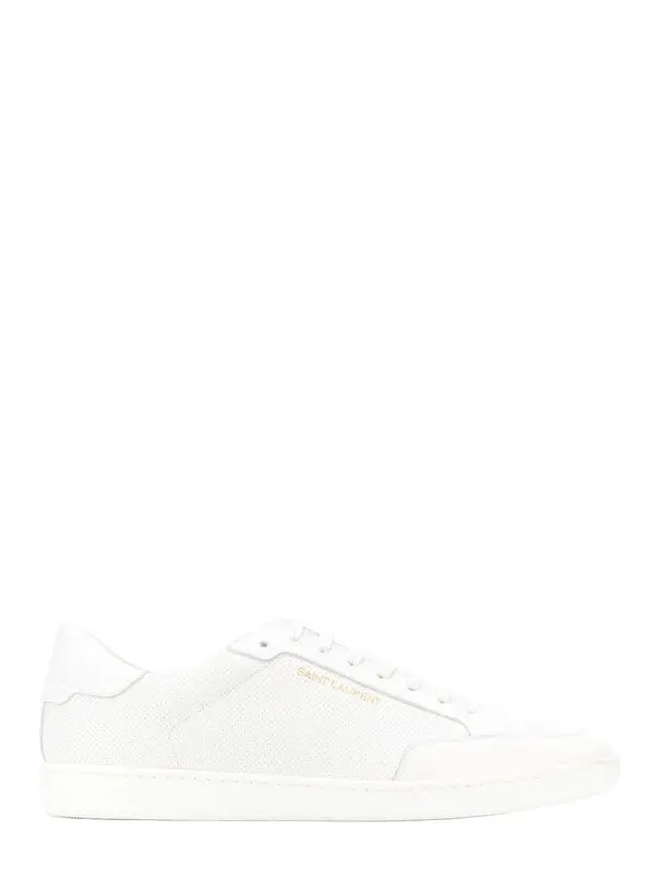 Saint Laurent Court Classic Sl/10 Leather Sneakers - White