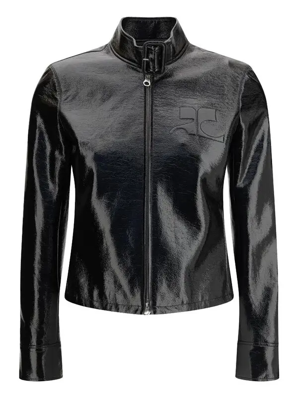 COURREGES City Vinyl Jacket - Black
