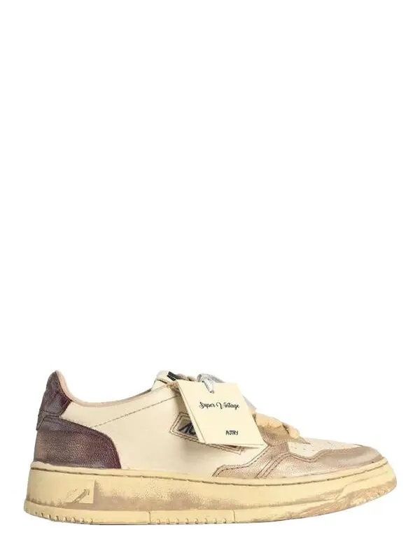 AUTRY Super Vintage Leather Sneakers - Pink