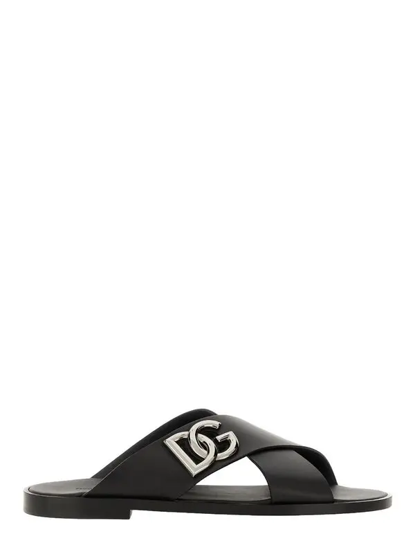 Dolce & Gabbana Leather Sandal - Black