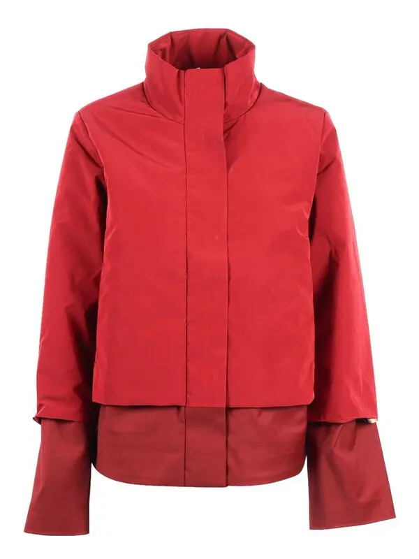 K-WAY Isan Wool Nylon Mix Down Jacket - Red