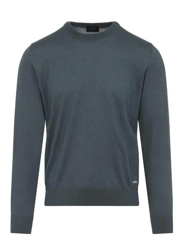 Brioni Crewneck Wool Sweater - Green