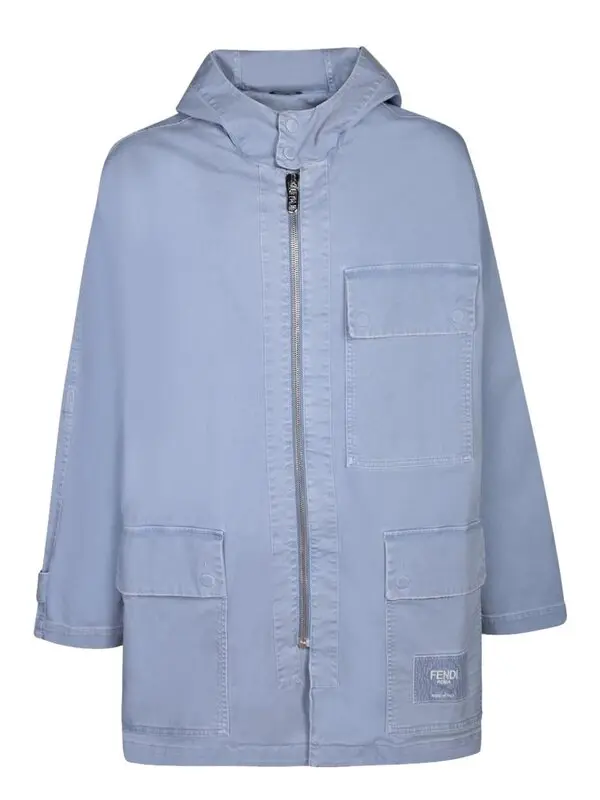 Fendi Hooded Parka - Blue