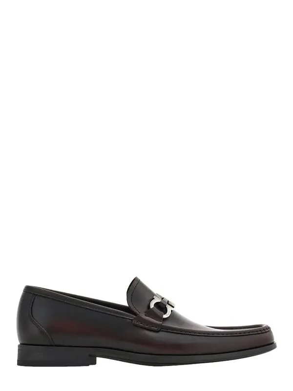 FERRAGAMO Flat Shoes - Cordovan/ Black