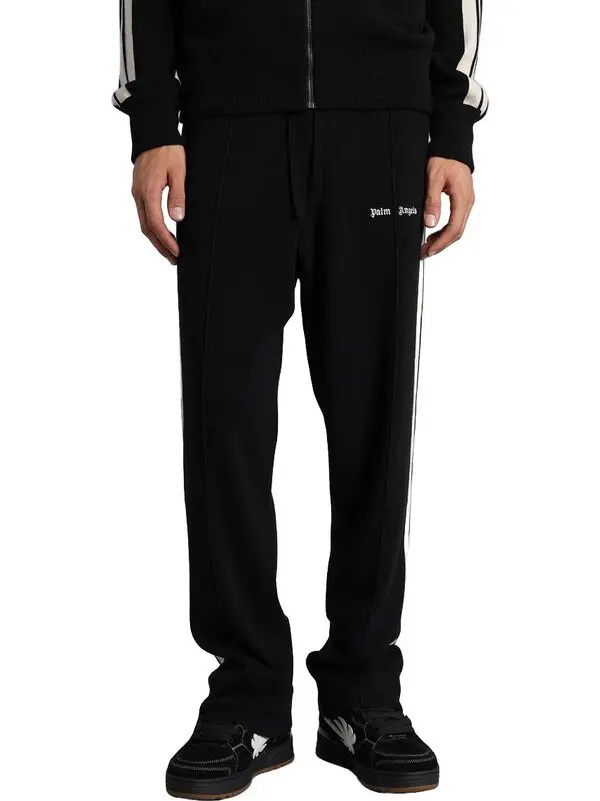 Palm Angels Wool Blend Pants - Black