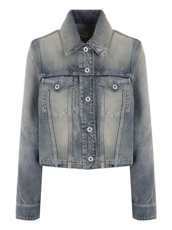 Kenzo Cropped Trucker Jacket - Blue Denim