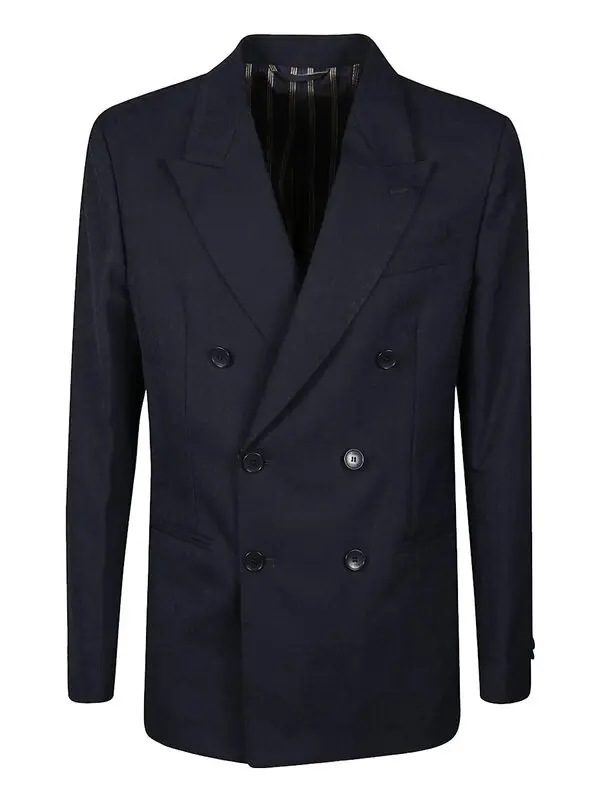 Etro Double Breasted Jacket - Blue