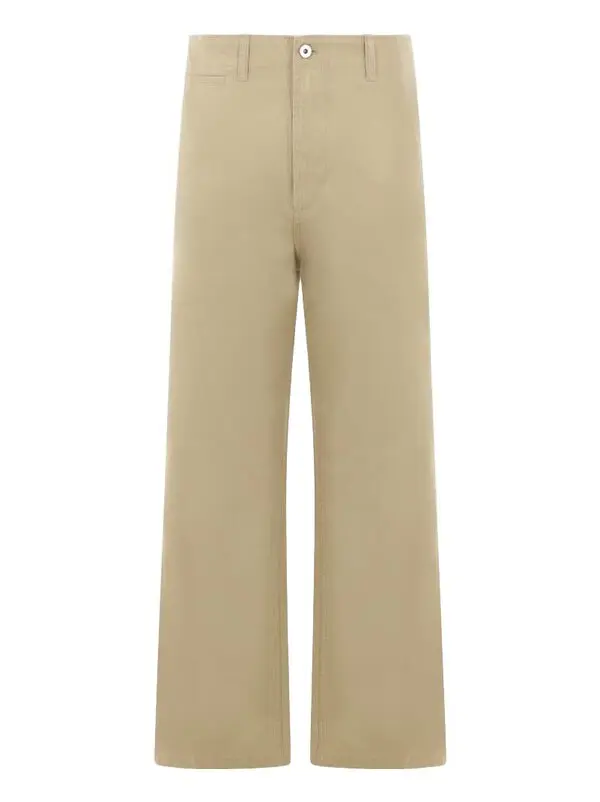 Burberry Loose-fit Cotton Satin Trousers - Green