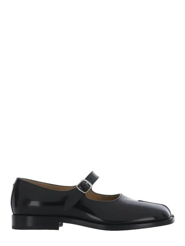MAISON MARGIELA Tabi Mary-jane Flat Shoes - Black