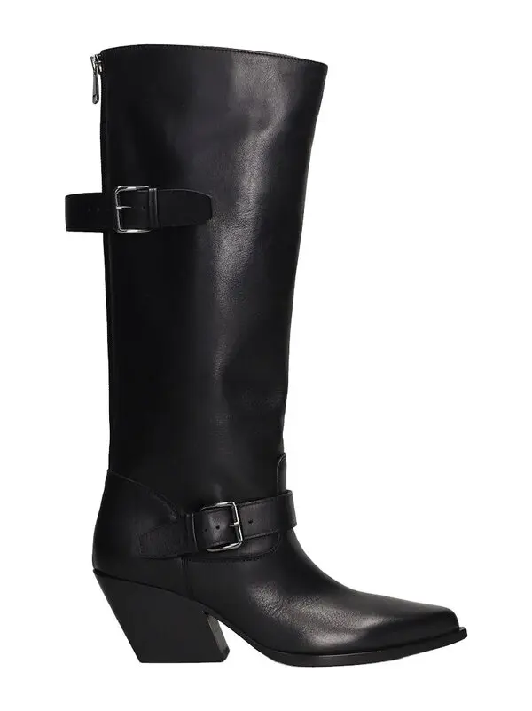Elena Iachi Texan Boots - Black
