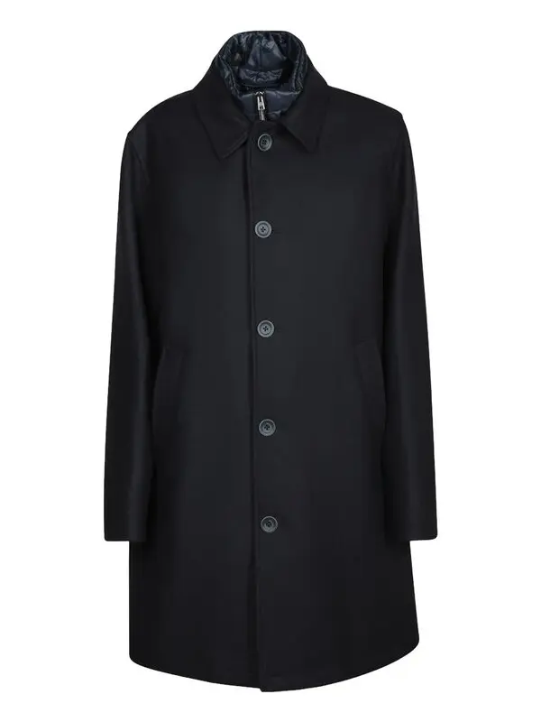 Herno Coat With Classic Collar - Blue