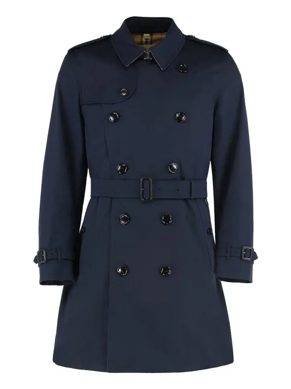 Burberry Cotton Trench Coat - Blue