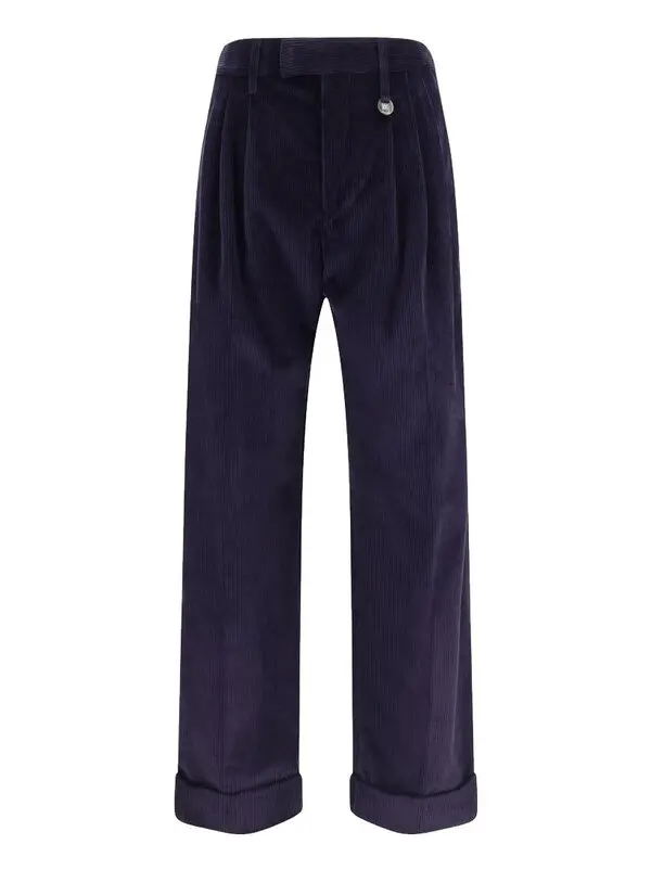Burberry Cotton Velvet Pants - Blue