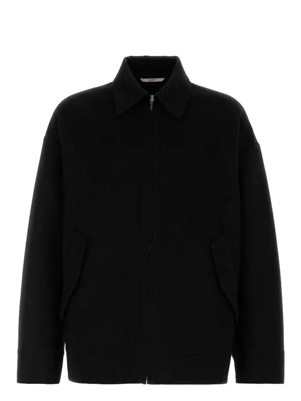 Valentino Garavani Oversized Wool-cashmere Blend Jacket - Black