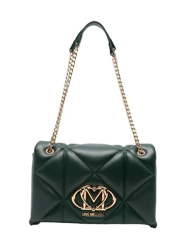 Moschino Quilted Shoulder Bag - Green
