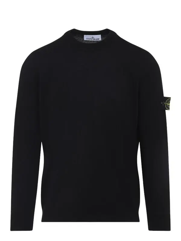 Stone Island Virgin Wool Sweater - Black