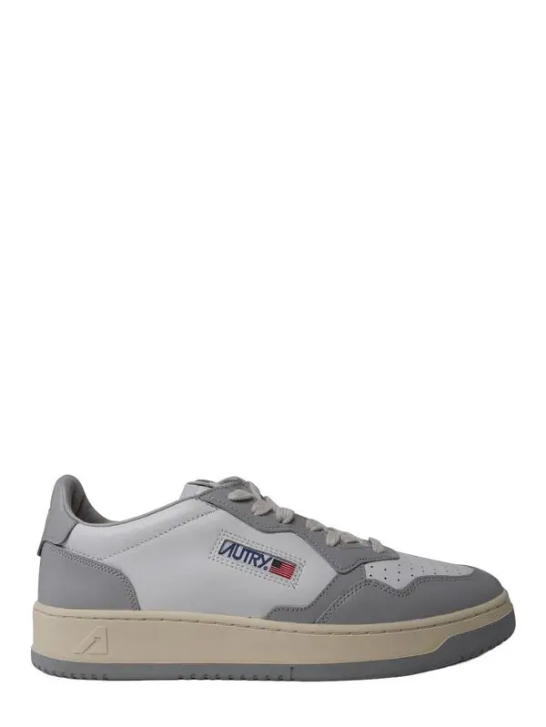 AUTRY Medalist Two-tone Leather Sneakers - Grey