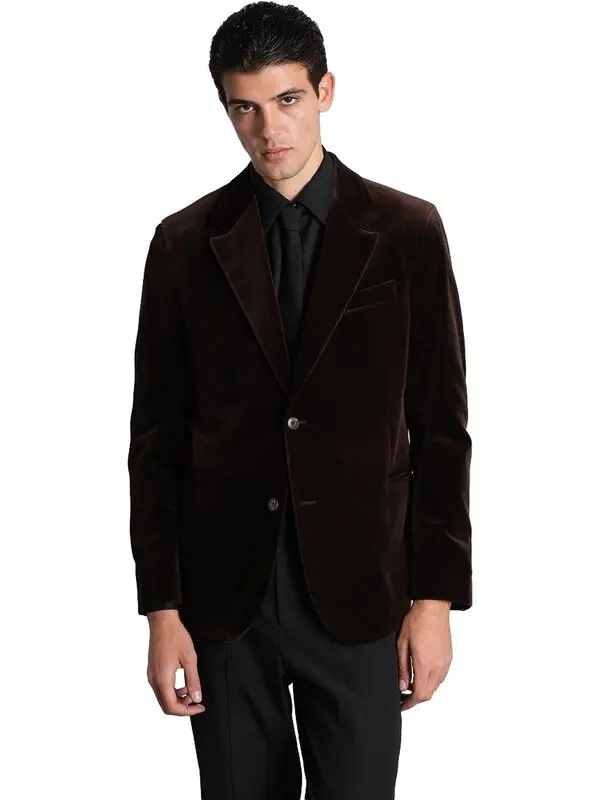 Emporio Armani Cotton Blazer - Brown