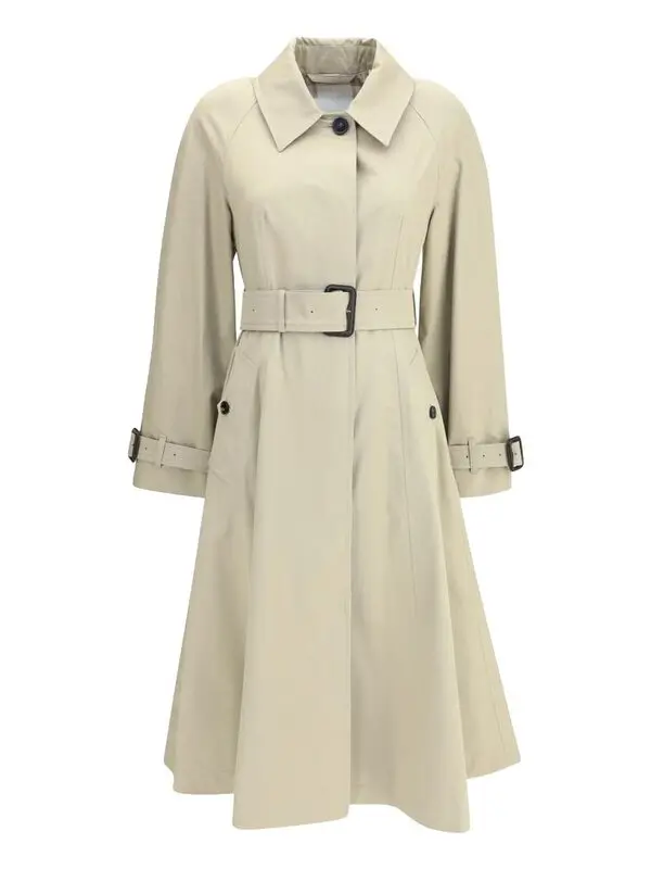 Burberry The Ellingham Fit-and-flare Long Gabardine Trench Coat - Beige