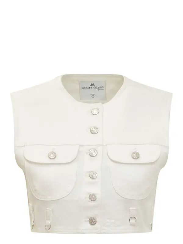 COURREGES Multiflex Denim Jacket - White