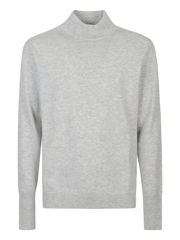 BALLANTYNE Plain Turtleneck Sweater - Grey