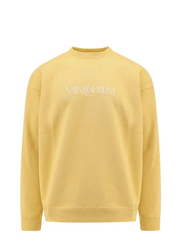 Saint Laurent Cotton Sweatshirt - Yellow