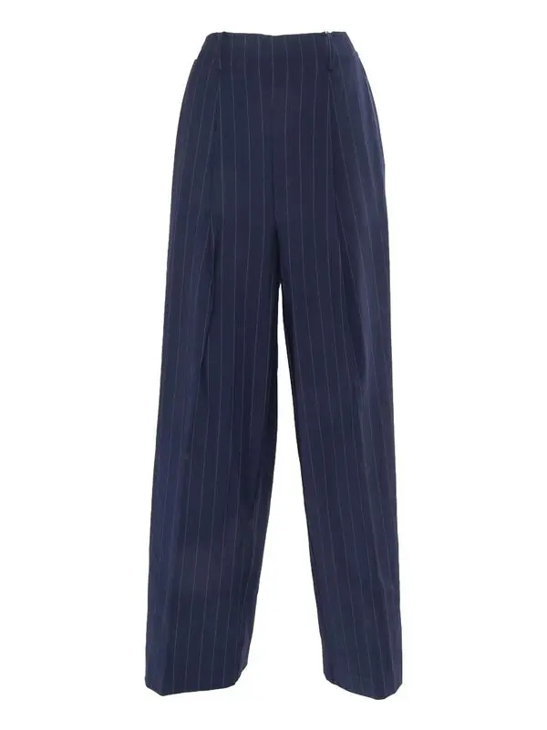 BALLANTYNE Loose-fit Pinstriped Trousers - Blue