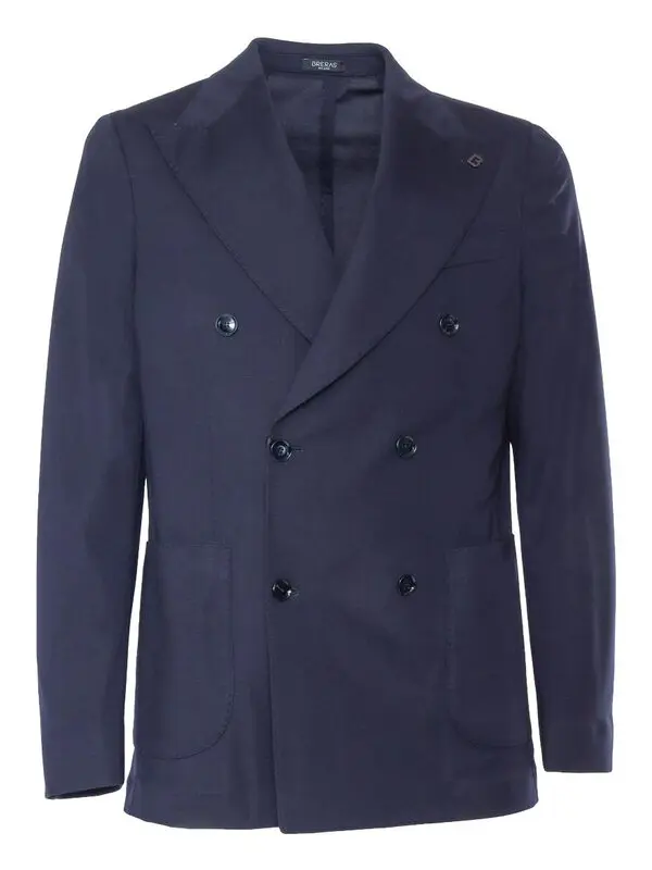 BRERAS MILANO Double-breasted Blazer - Blue