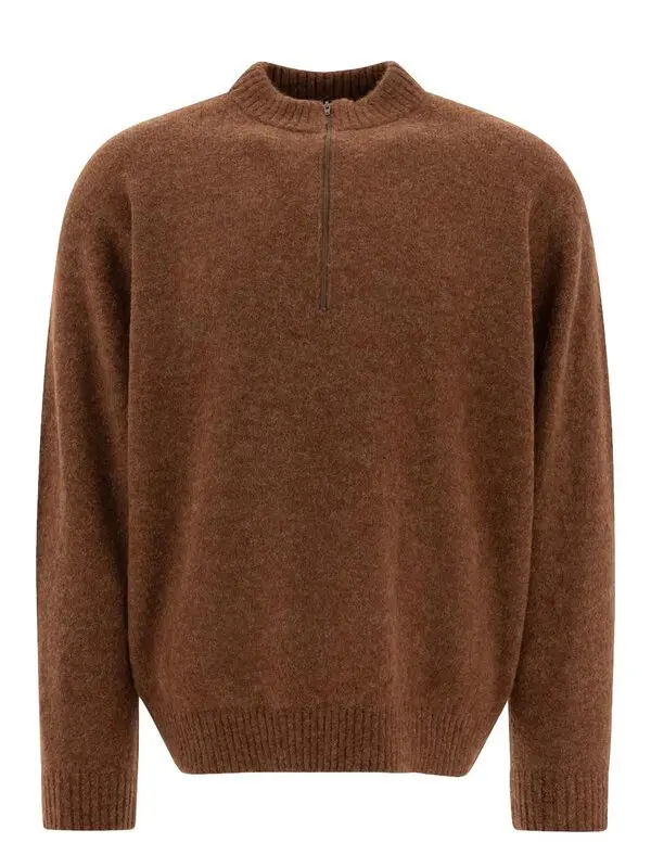 UNDERCOVERISM Knitwear Half Zip Sweater - Brown